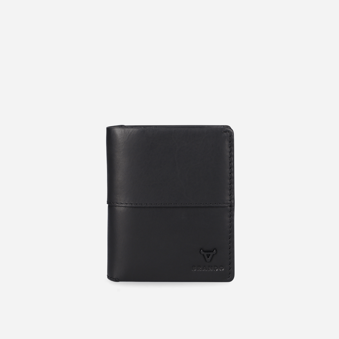 Brown Textured Slim Leather Card Wallet | Brando