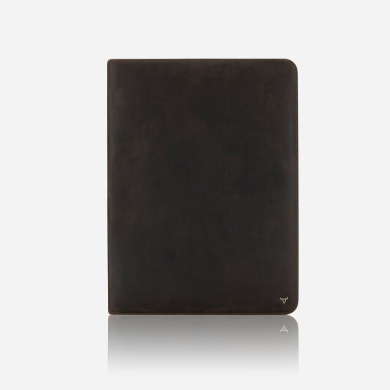 Brown Leather A4 Zip Around Folder | Brando