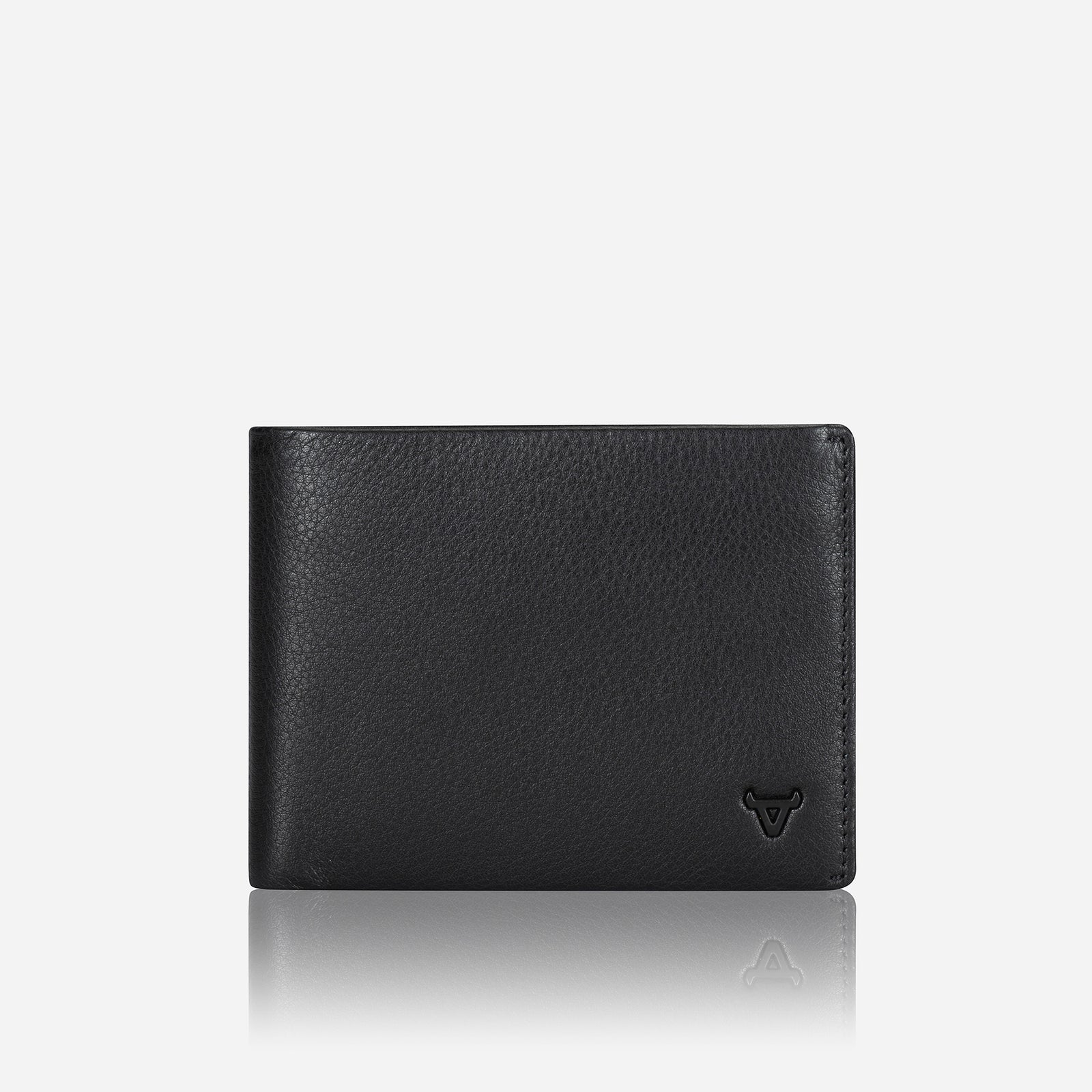 Black Sleek Armstrong Leather Card & Note Wallet | Brando